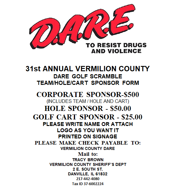 Vermilion County DARE Program Getting Ready for Aug 12th Golf Outing ...